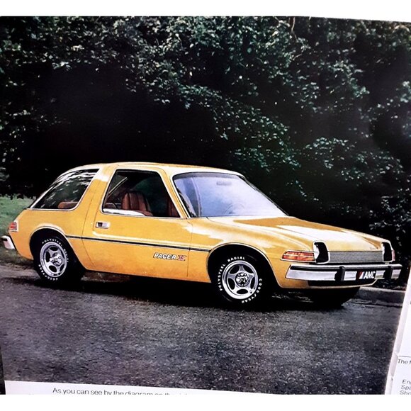 Wall Decor | 1976 Amc Pacer Yellow 2 Car Original Print Ad Vintage 7s ...